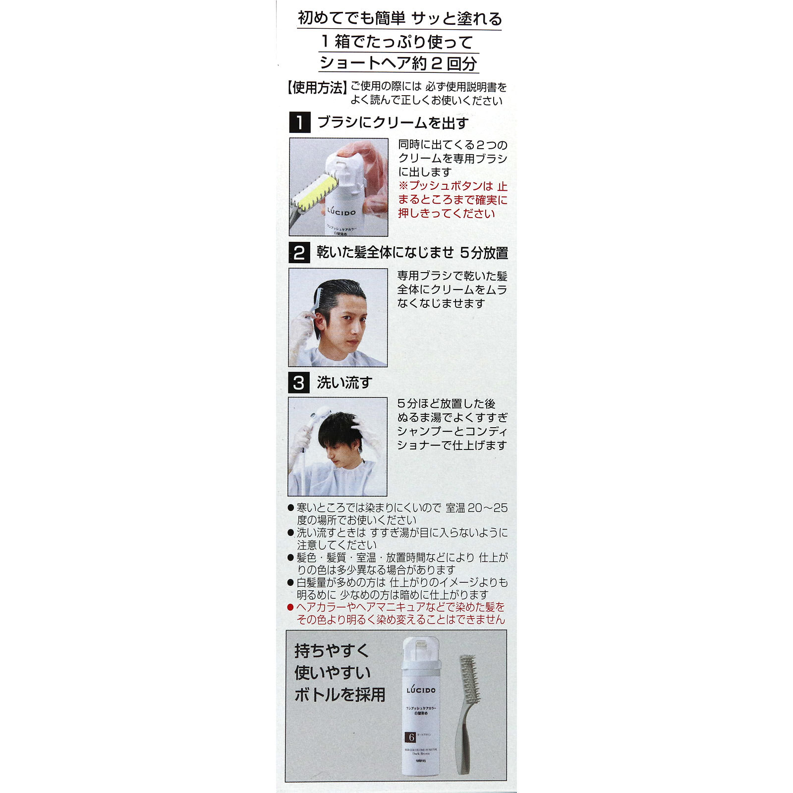 ルシード ワンプッシュケアカラー 6 ダークブラウン | マツキヨ
